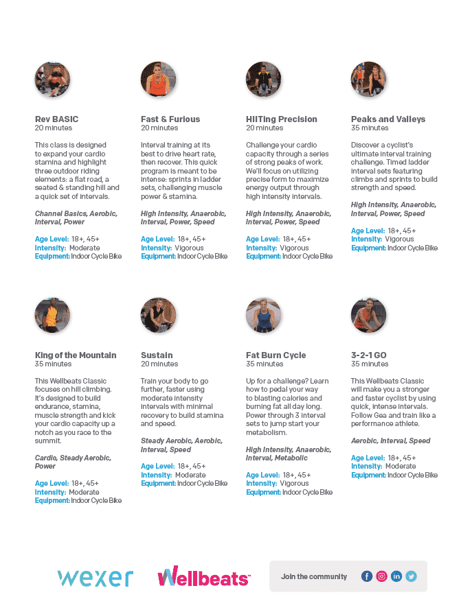 Wellbeats classes on the Wexer platform - Wexer